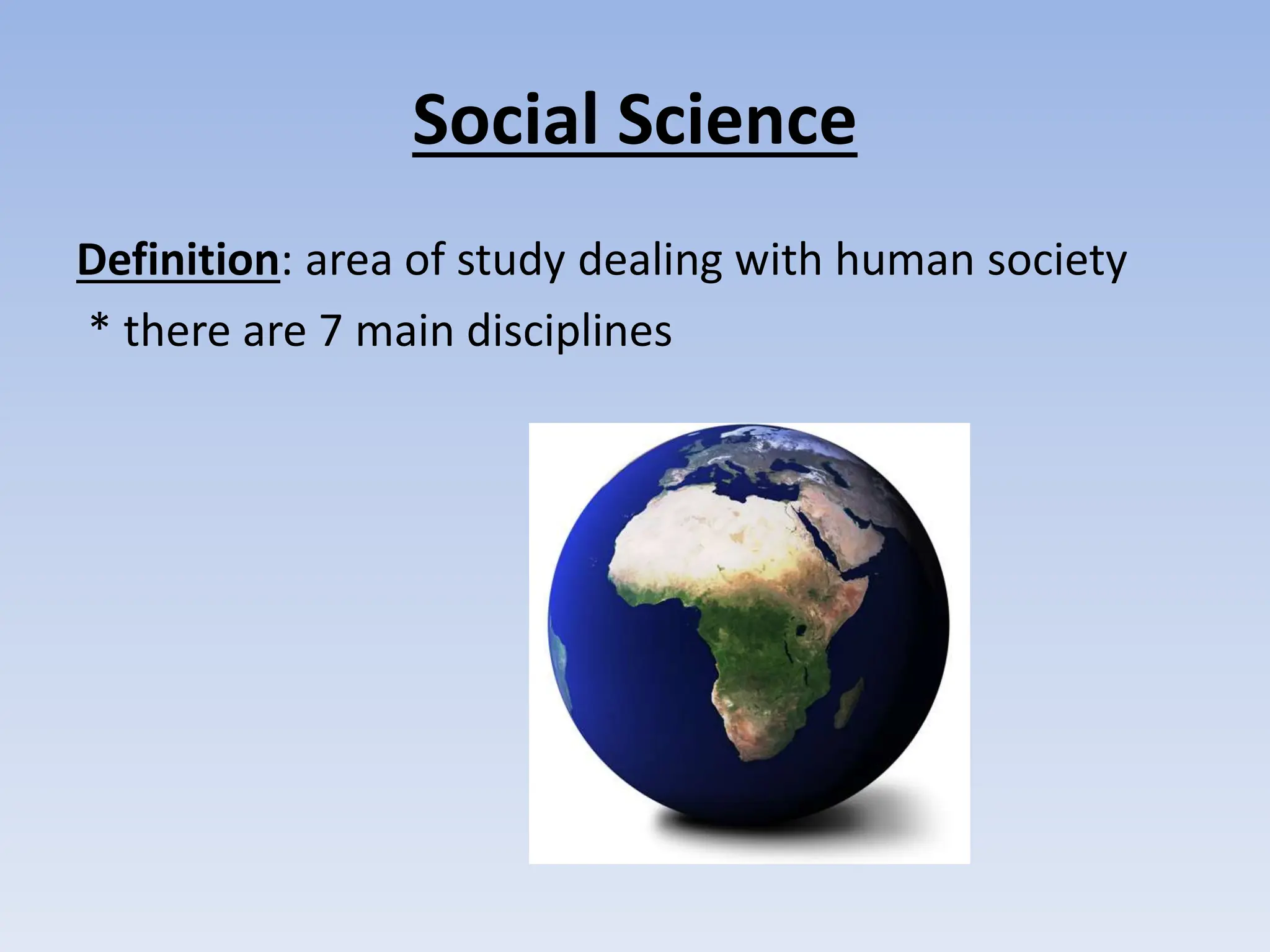 INTRODUCTION TO SOCIAL SCIENCES POWERPOINT PRESENTATION | PPT
