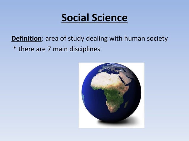 INTRODUCTION TO SOCIAL SCIENCES POWERPOINT PRESENTATION | PPT