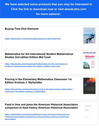 Mathematical Time Capsules Historical Modules for the Mathematics ...
