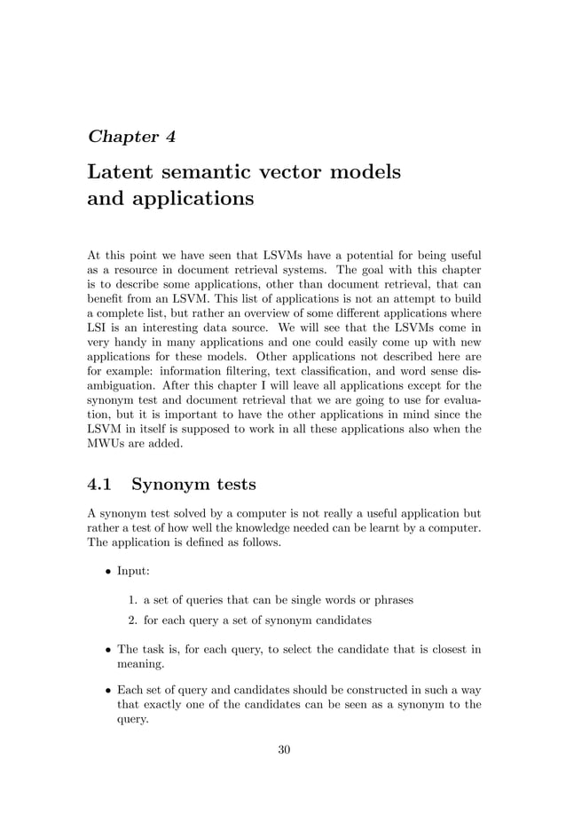 Exploring Latent Semantic Vector Models Enriched With N-grams | PDF
