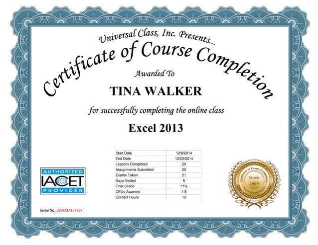 excel certification | PDF