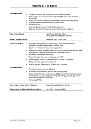 Timothy Scerri Resume | DOC