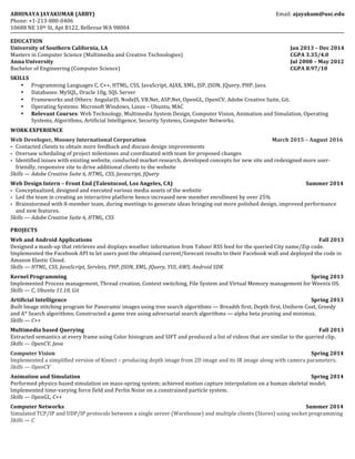 Abhi resume | PDF | Web Development | Internet
