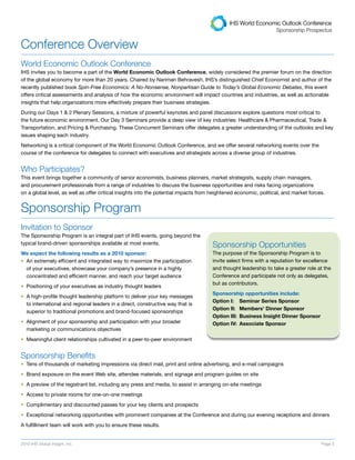 Conference Sponsorship Prospectus | PDF
