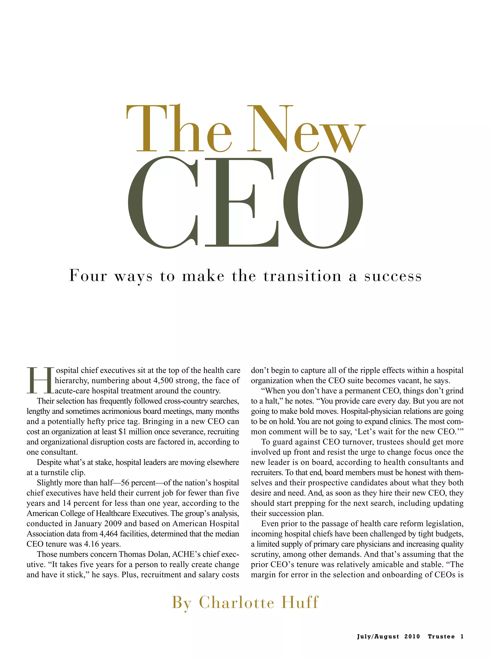 The New CEO | PDF