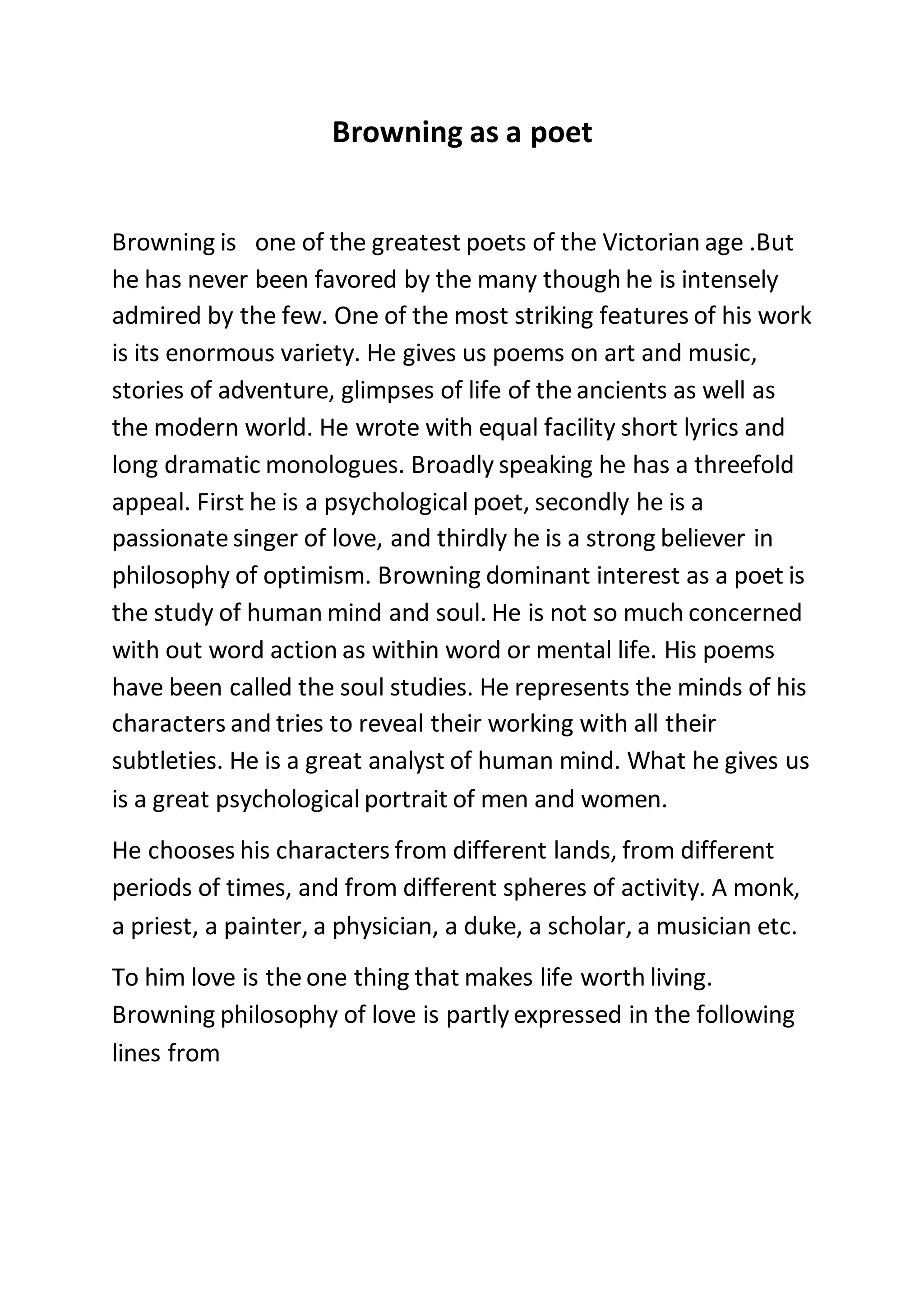 711 browning as a poet | DOCX