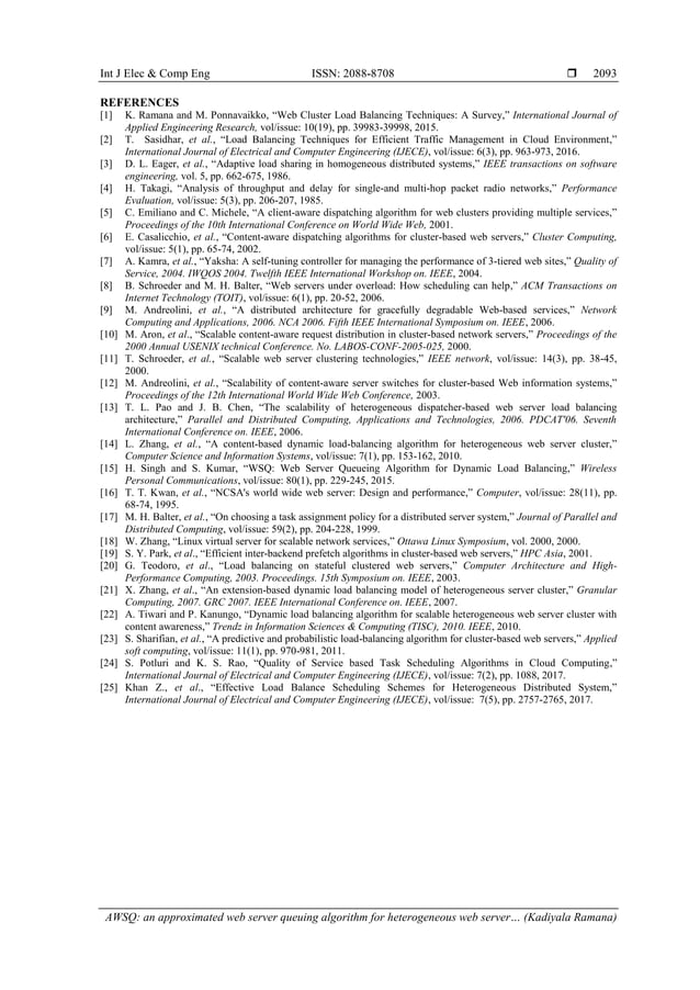 Awsq An Approximated Web Server Queuing Algorithm For Heterogeneous