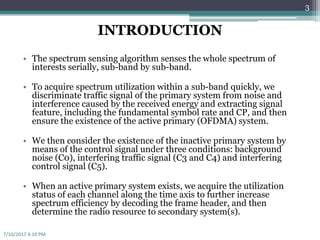 SPECTRUM SENSING PROCEDURE & SENSING TREE | PPT
