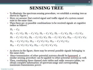 SPECTRUM SENSING PROCEDURE & SENSING TREE | PPTX | Computer Networking ...