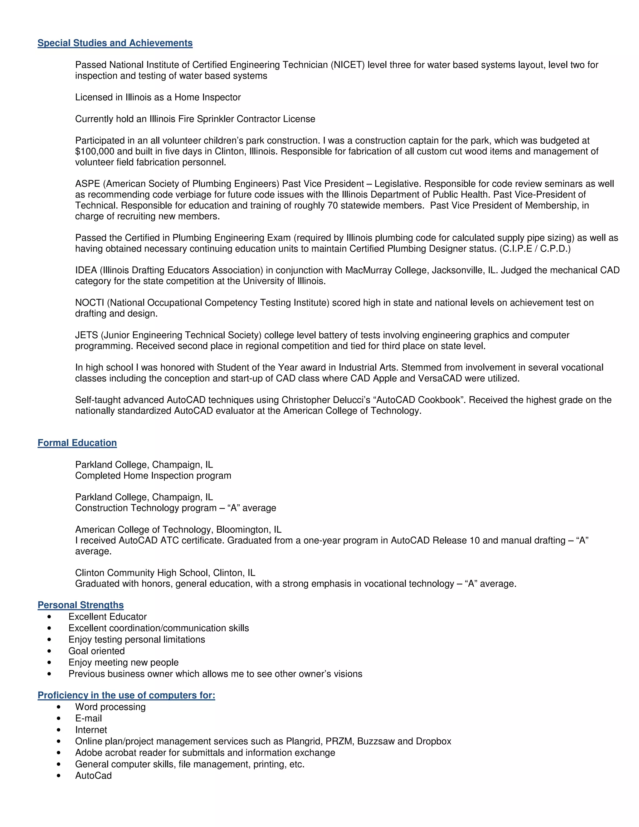 CLP - resume | PDF | Civil Engineering Industry | Industries