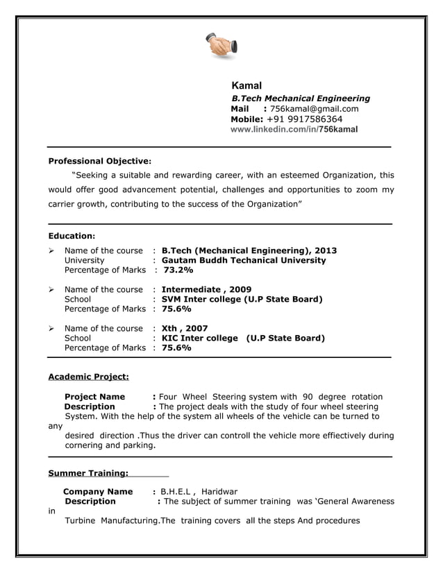 Kamal Resume | DOC