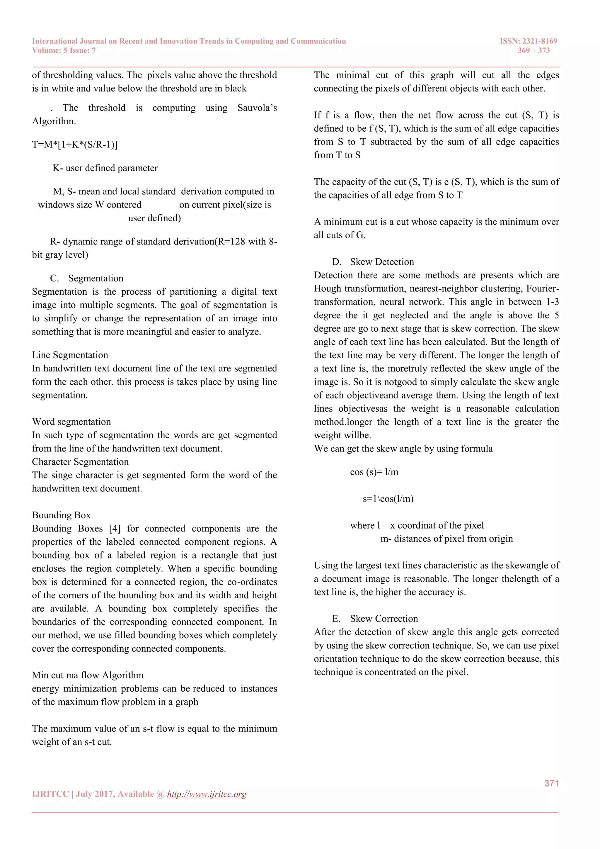 Design And Implementation Recognition System For Handwritten Hindi Marathi Document Pdf