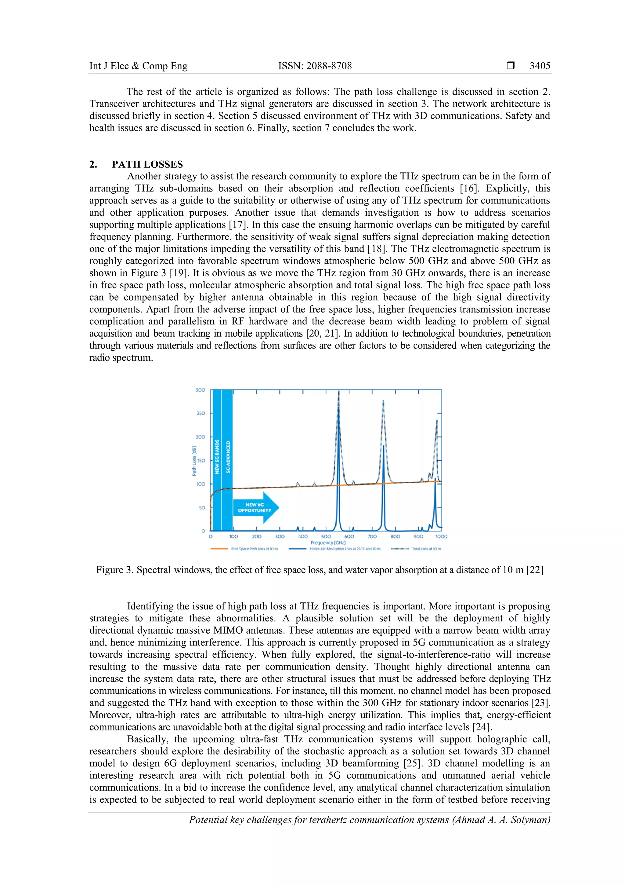 Potential key challenges for terahertz communication systems | PDF