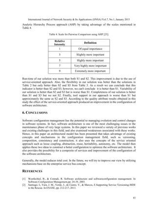 SERVICE ORIENTED CONFIGURATION MANAGEMENT OF SOFTWARE ARCHITECTURE | PDF