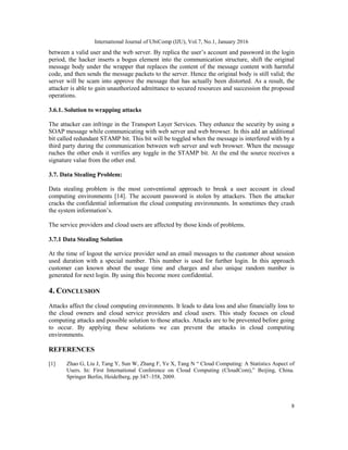 SECURITY ATTACK ISSUES AND MITIGATION TECHNIQUES IN CLOUD COMPUTING ENVIRONMENTS | PDF