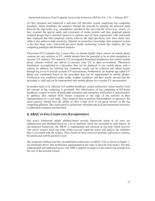 ATTRIBUTE-BASED ACCESS CONTROL (ABAC) FOR HER IN FOG COMPUTING ENVIRONMENT | PDF