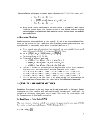 A SEMI-BLIND WATERMARKING SCHEME FOR RGB IMAGE USING CURVELET TRANSFORM | PDF