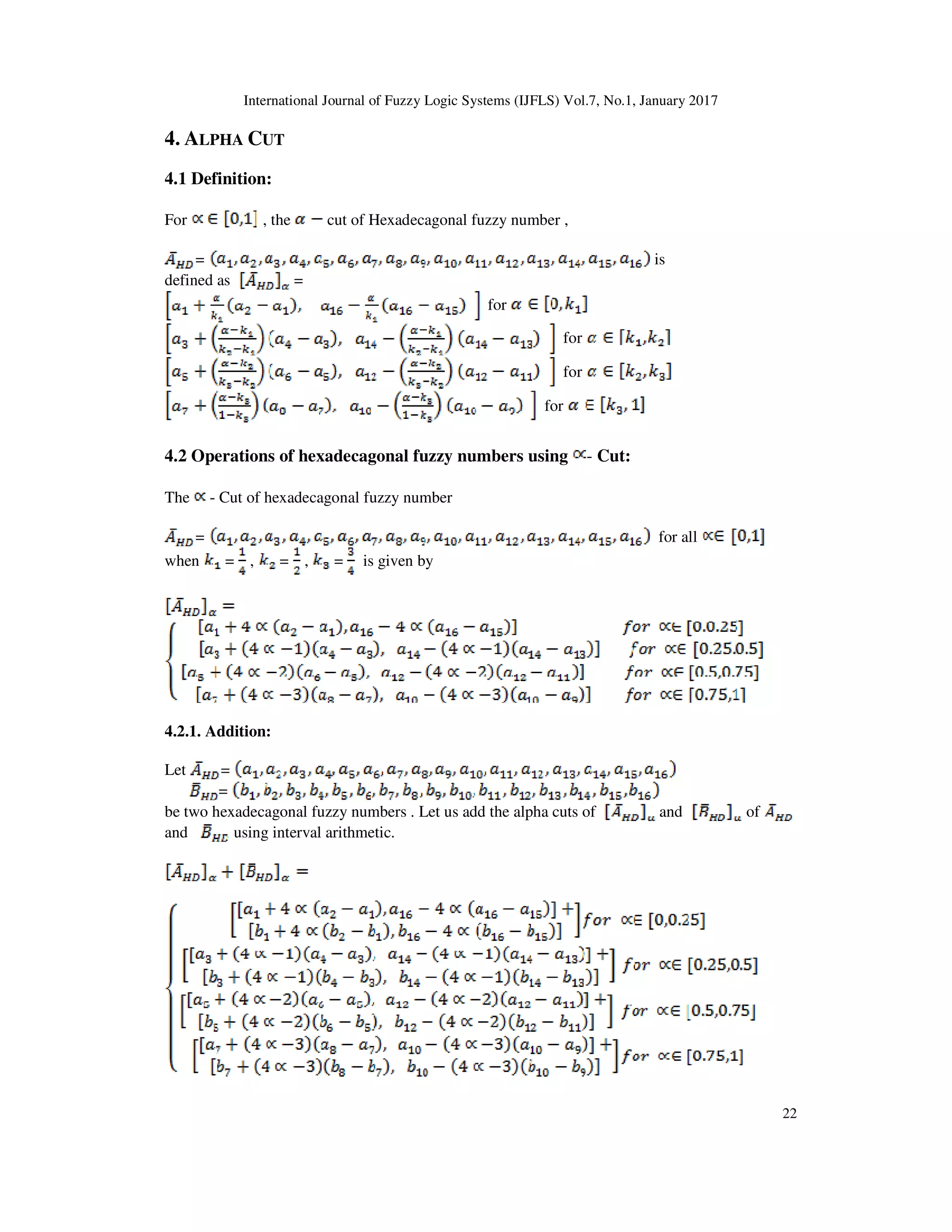 AN ARITHMETIC OPERATION ON HEXADECAGONAL FUZZY NUMBER | PDF