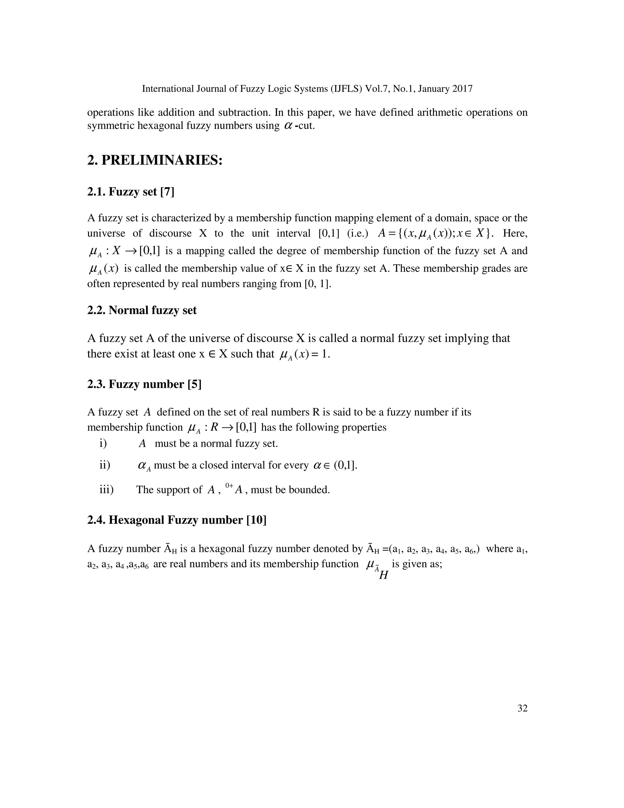 AN ALPHA -CUT OPERATION IN A TRANSPORTATION PROBLEM USING SYMMETRIC HEXAGONAL FUZZY NUMBERS | PDF