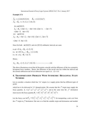AN ALPHA -CUT OPERATION IN A TRANSPORTATION PROBLEM USING SYMMETRIC HEXAGONAL FUZZY NUMBERS | PDF