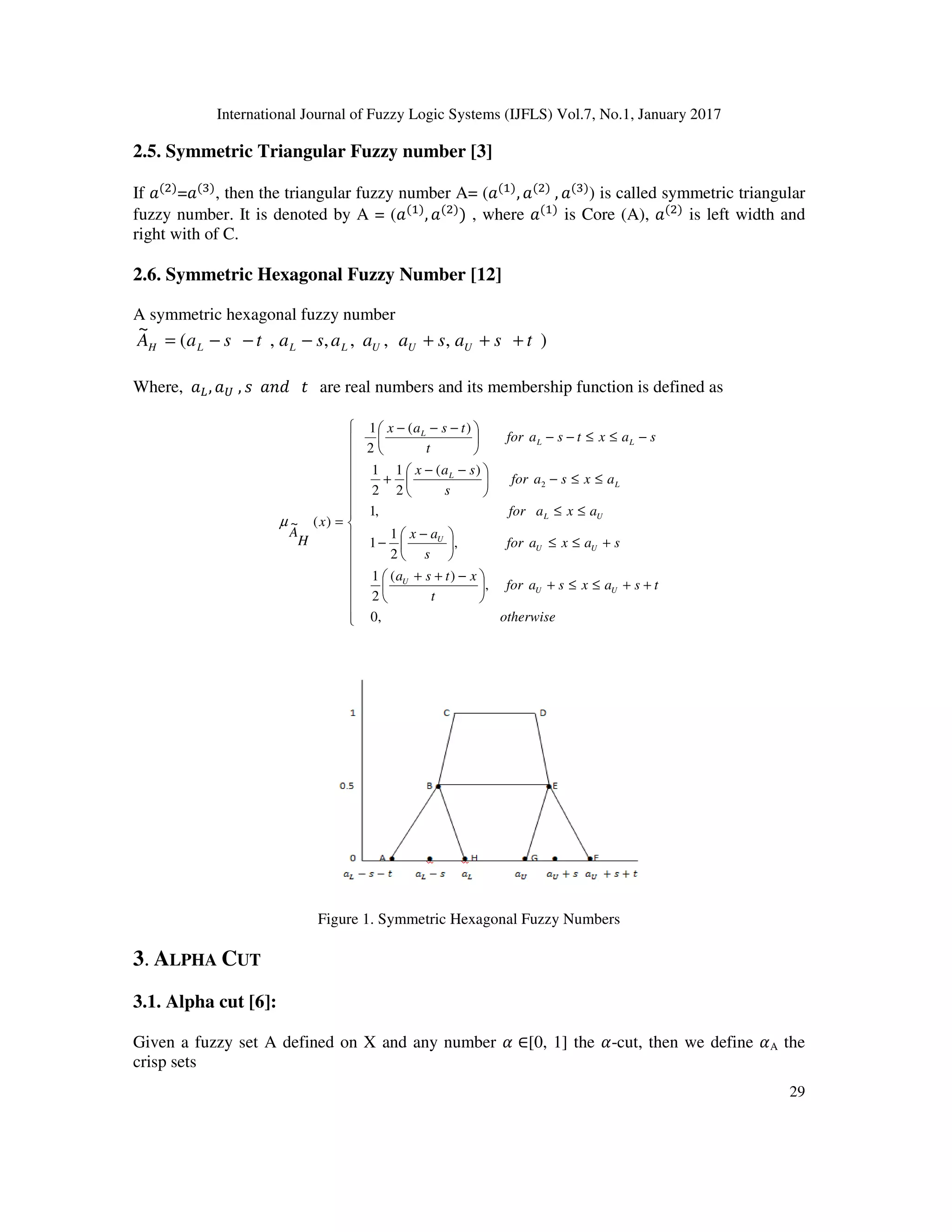 An Alpha Cut Operation In A Transportation Problem Using Symmetric Hexagonal Fuzzy Numbers Pdf 