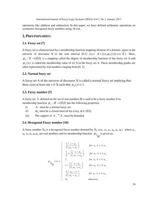 AN ALPHA -CUT OPERATION IN A TRANSPORTATION PROBLEM USING SYMMETRIC HEXAGONAL FUZZY NUMBERS | PDF