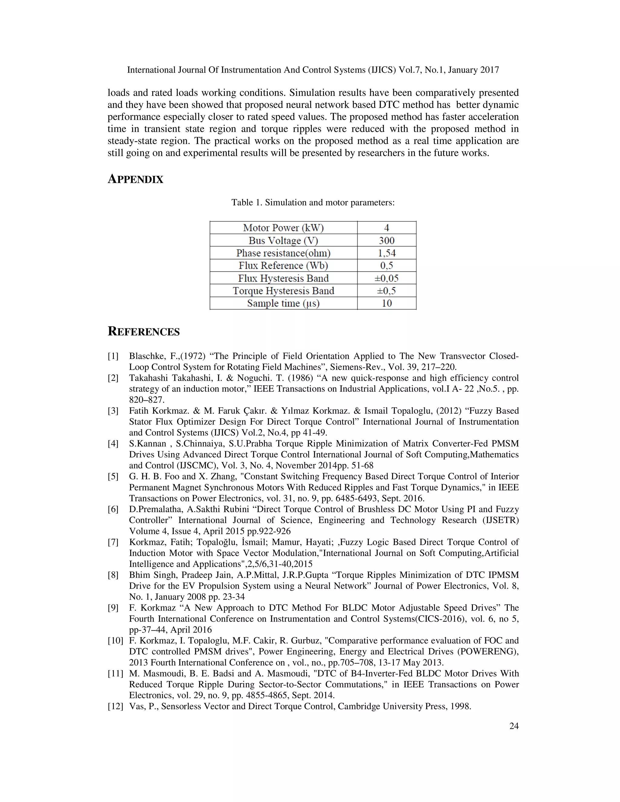 SPEED AND TORQUE CONTROL OF AN INDUCTION MOTOR WITH ANN BASED DTC | PDF
