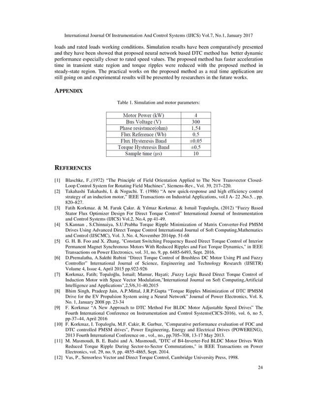 Speed And Torque Control Of An Induction Motor With Ann Based Dtc Pdf