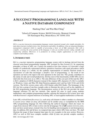 Programming Language with Native Database Component | PDF