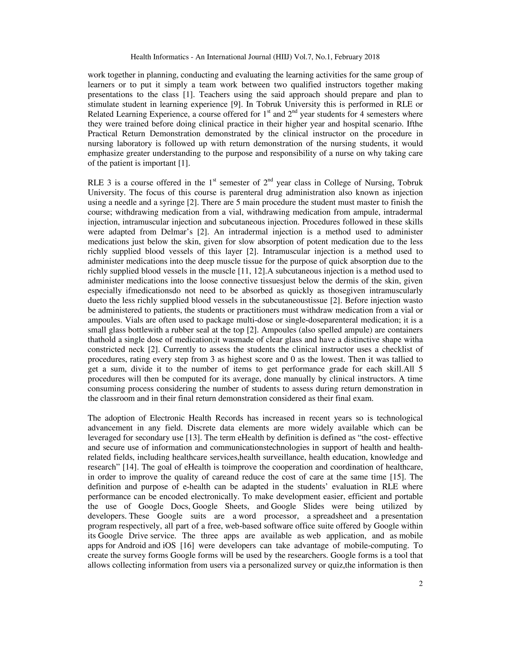 DESIGN OF RLE SCORER WEB FORMS AND NURSING STUDENTS EFFICACY IN ...