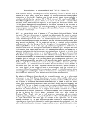 DESIGN OF RLE SCORER WEB FORMS AND NURSING STUDENTS EFFICACY IN ...