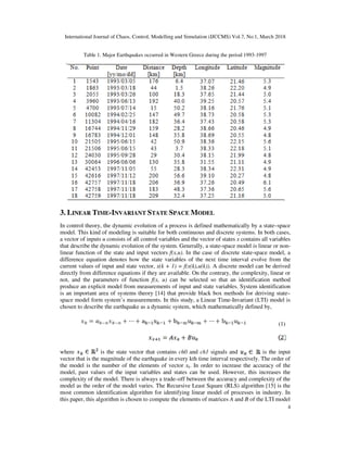 A LINEAR MODELING APPROACH ON LTGP SIGNALS AND SEISMIC ACTIVITY | PDF