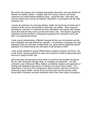 Supporting Statement current 2 | DOCX | Personal Finance