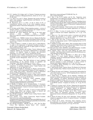 Securing Cloud Computing Through IT Governance | PDF