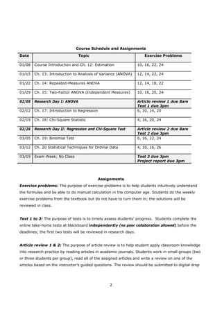 EDST711 Intermediate Statistics | PDF