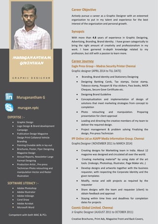Muruganantham G Resume | PDF
