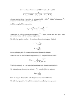 ARRAY FACTOR IN CURVED MICROSTRIPLINE ARRAY ANTENNA FOR RADAR ...