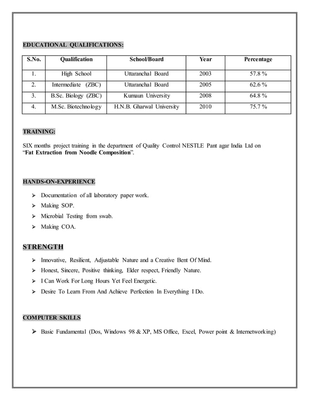 SHWETA SAINI resume | DOC