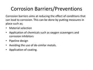 Corrosion Barriers or Mitigation presentation | PPT