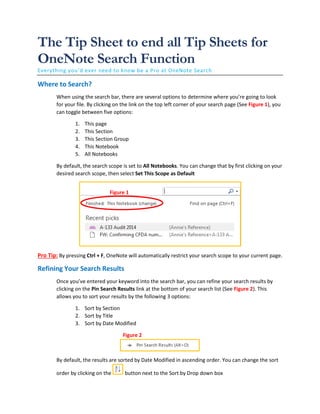 OneNote Search Tips | PDF