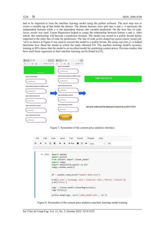 Application of machine learning in cement price prediction through a web-based system | PDF