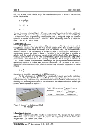 Dual element MIMO planar inverted-F antenna for 5G millimeter wave application | PDF