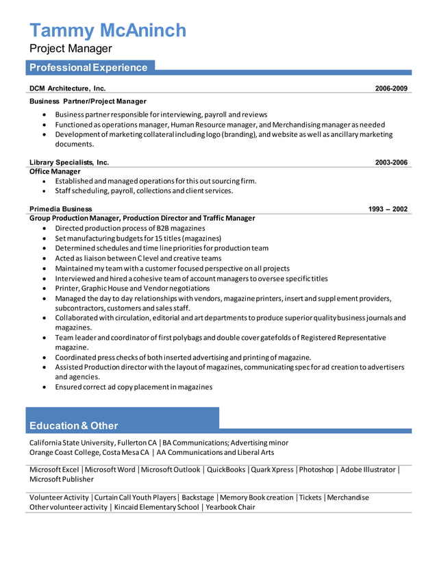 Tammy Resume 2016 | DOCX