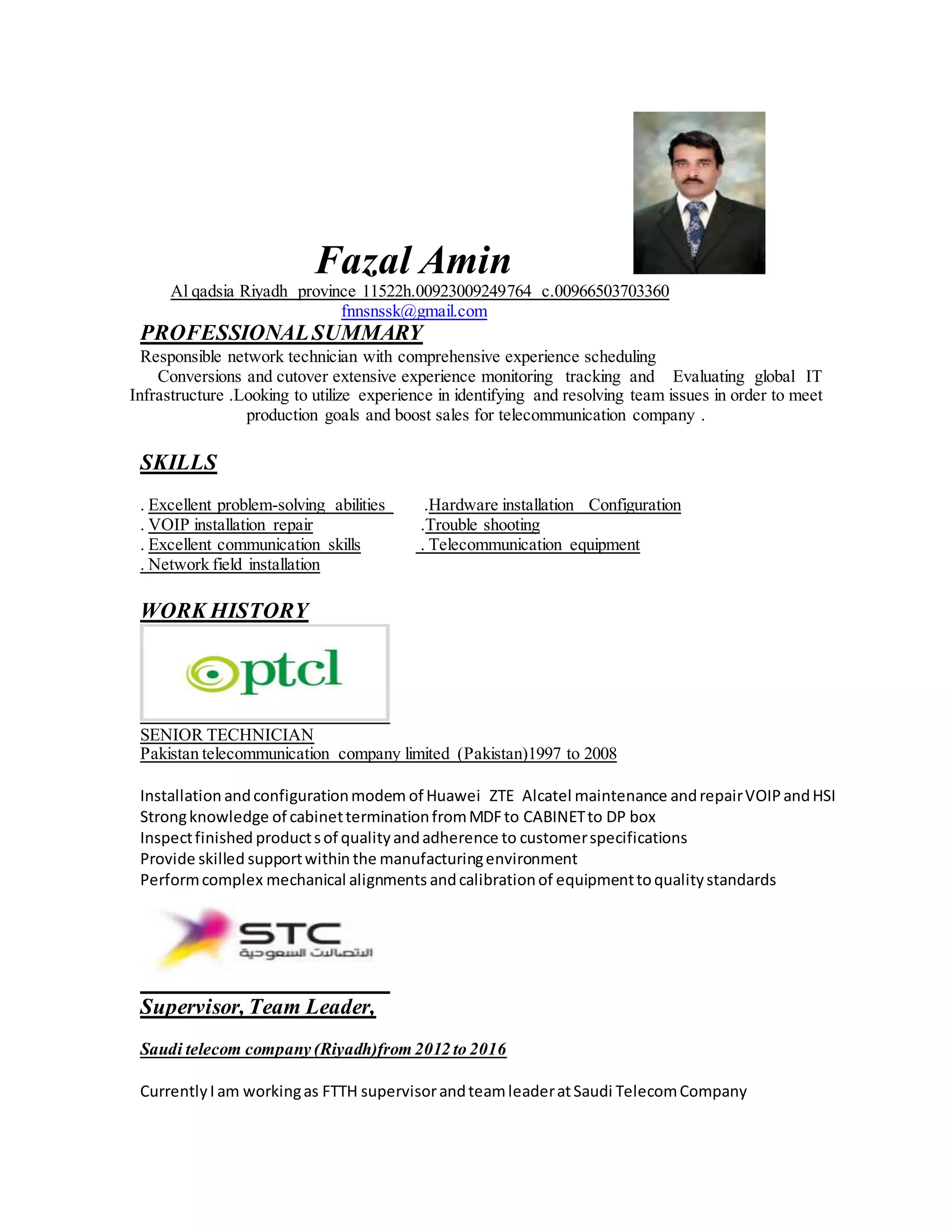 fazal amin CV | PDF