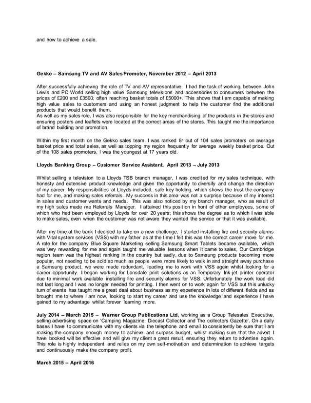 ADAM LAWES CV 17 | PDF