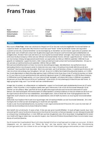 CV Frans Traas 2016 Algemeen | DOCX