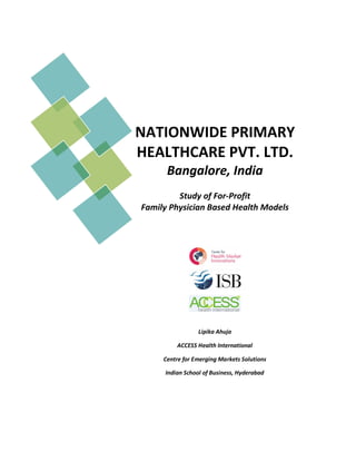 Nationwide Healthcare Pvt. Ltd. Model for Affordable Primary Care | PDF