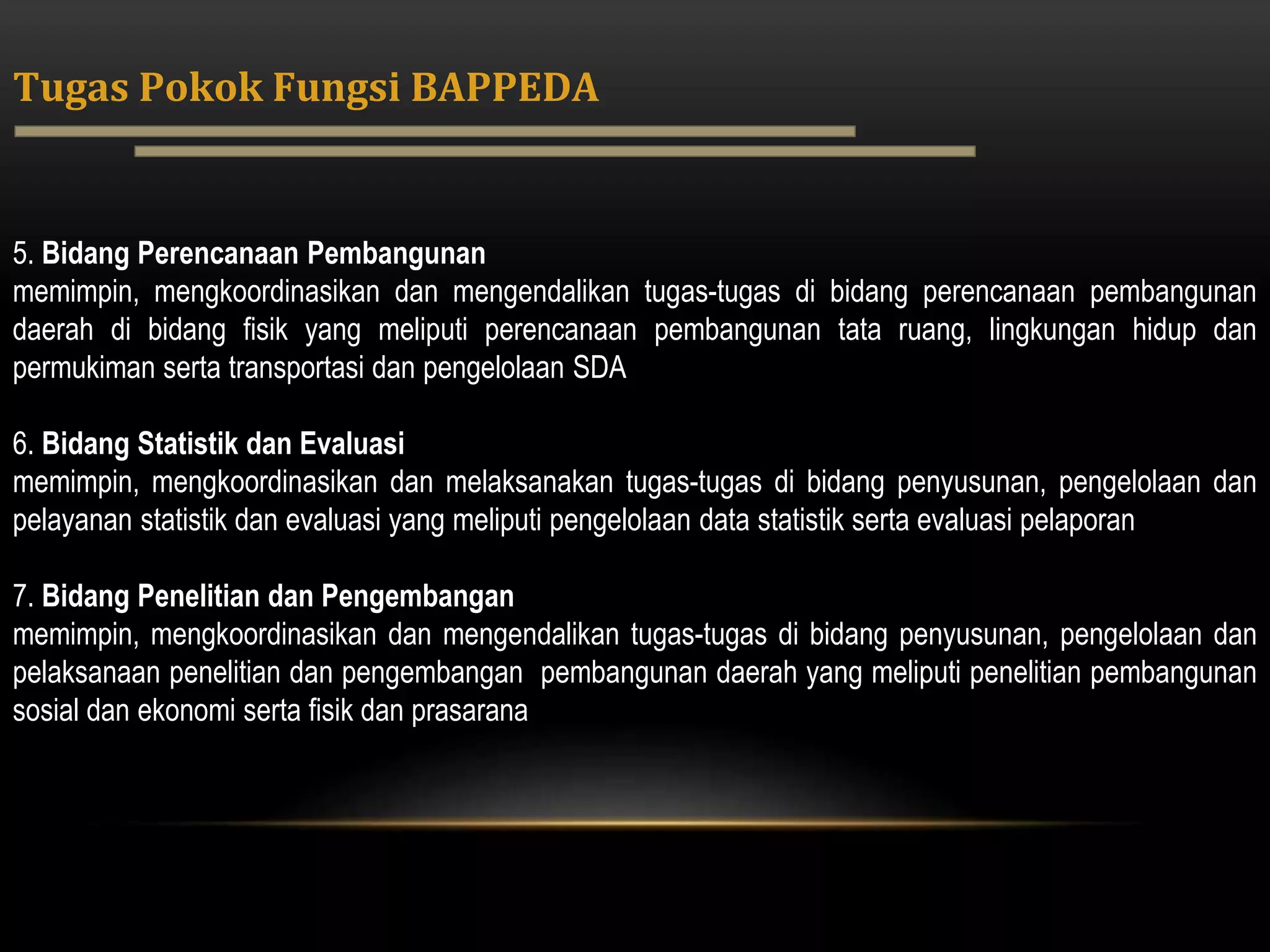 Fungsi dan peran bappeda | PPTX