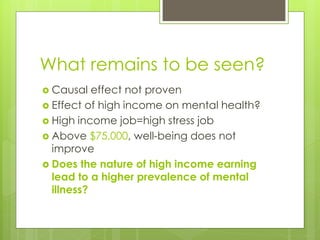 Does High Income Mean Worse Mental Health | PDF
