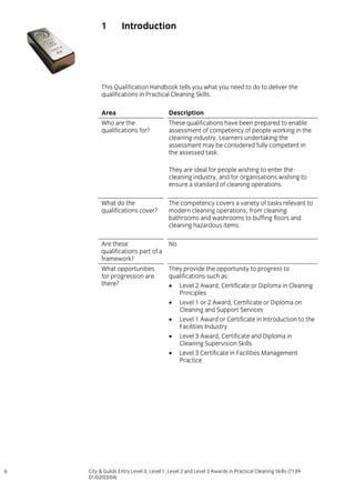 7139 E3/L1/L2 Practical Cleaning Skills Award QualificationHandbook | PDF